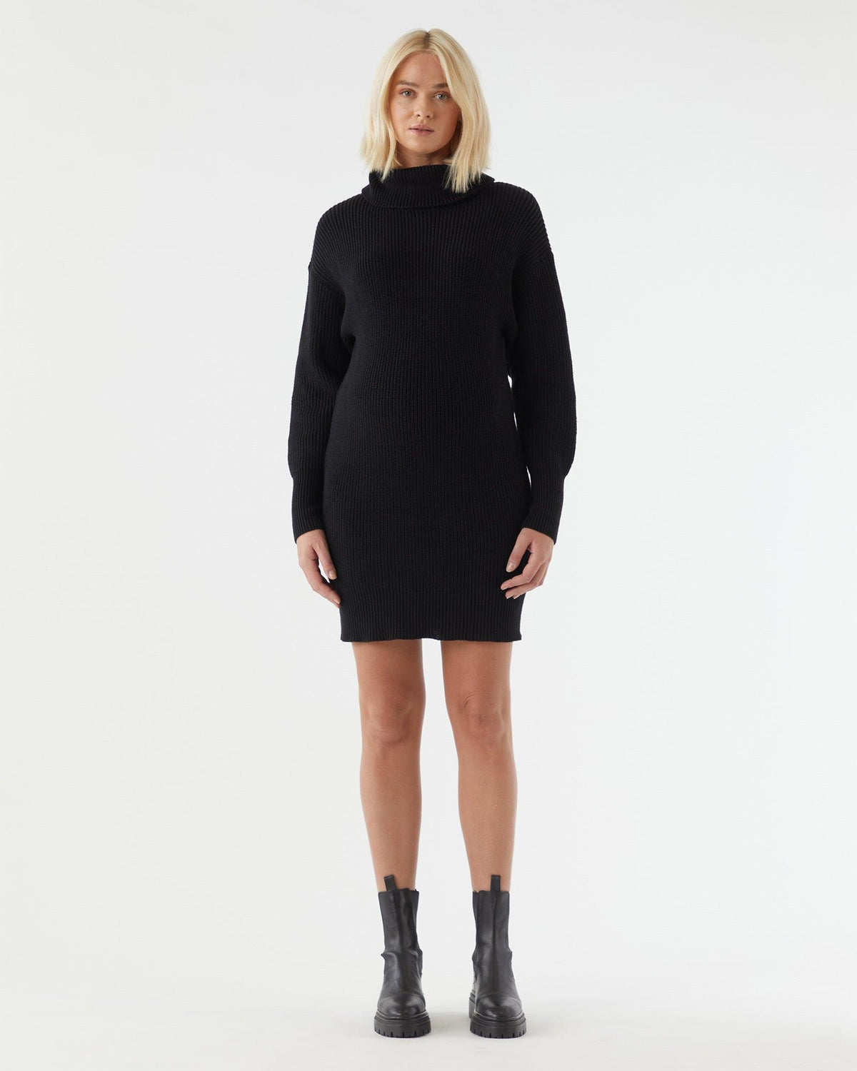 Margot Turtle Dress - Black